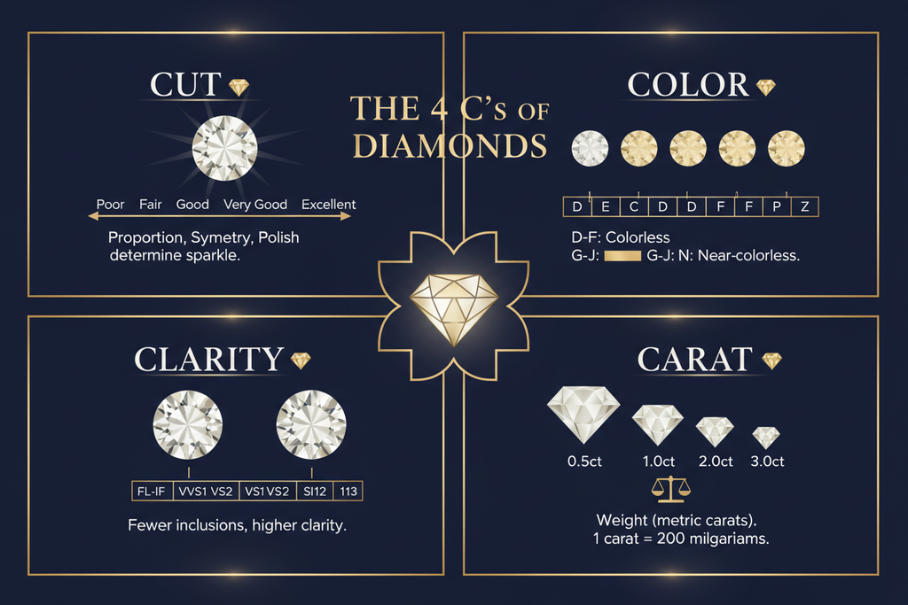 Your Sparkle Guide: 4C's of Diamonds